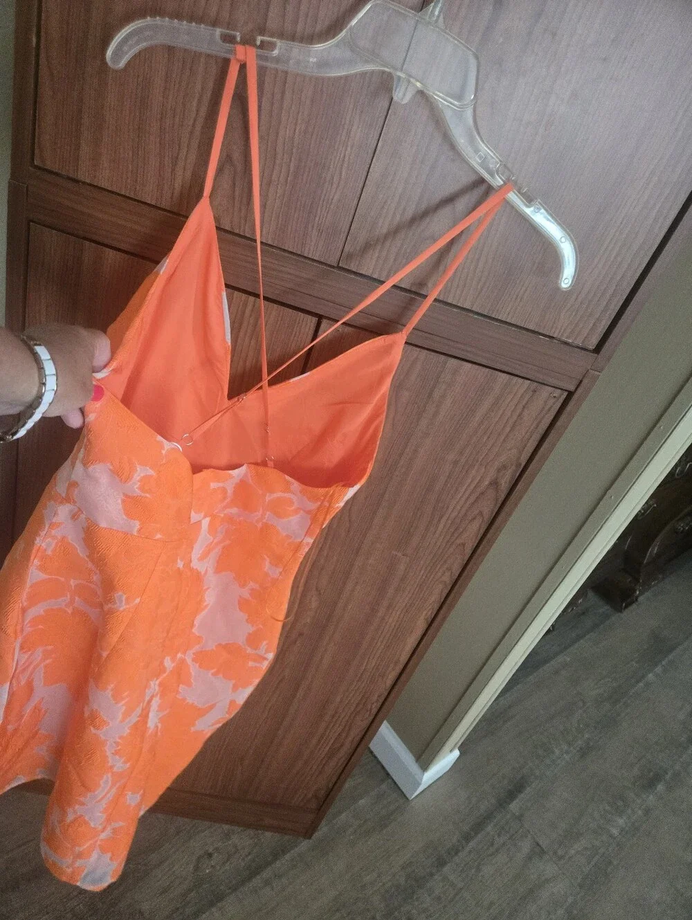B. Right | Dresses | B Riggt Orange Floral Vneck Slip Dress | Poshmark